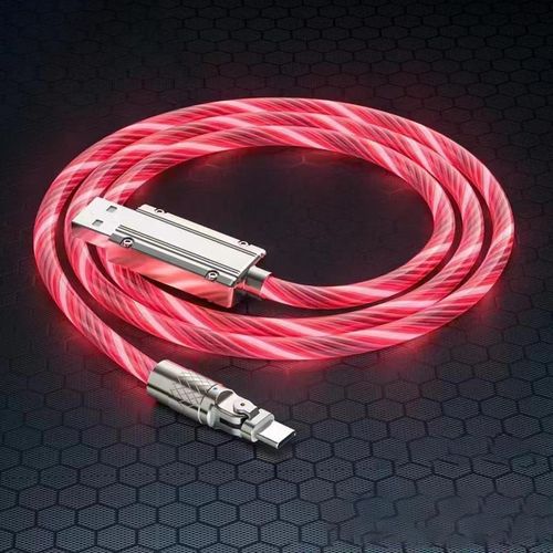 Shop Generic 120W Fast Charging Cable USB Cord LED Light USB C Streamer ...