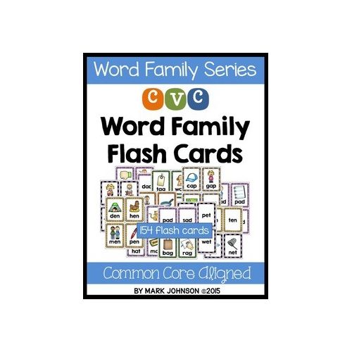 Shop Generic CVC Word Family Flash Cards Learning Flashcards PDF Online ...