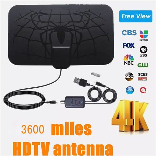 Shop Generic TV Antenna 4K 8K 25DB High Gain HD TV DTV Box Digital 200 ...