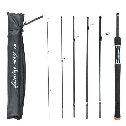 Shop Generic 6 Piece Fishing Pole Ultralight SpinningCasting Rod Travel ...