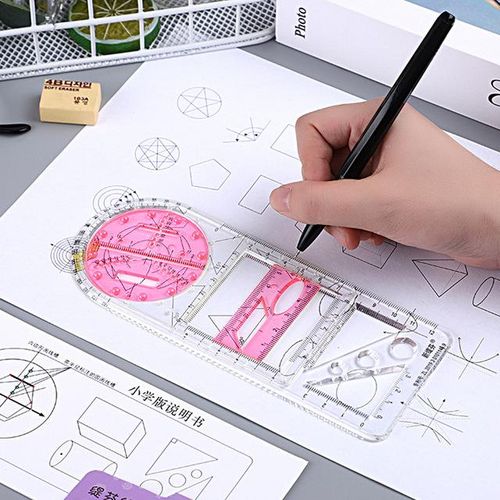 Shop Generic Multifunctional Activity Ruler Set Pupils Can Rotate Math ...