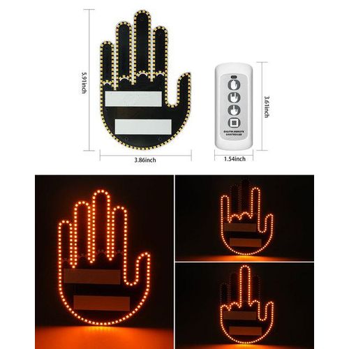 Shop Generic Rgb Gesture Light Yellow Car Finger Light With Remote ...