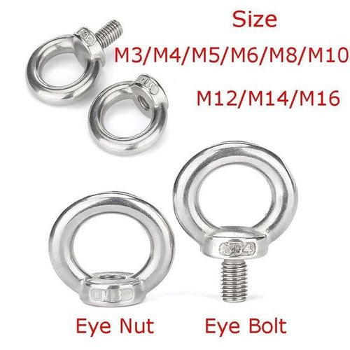 Shop Generic 1-5PCS Lifting eye nuts/screw Ring eyebolt Ring hooking nut screws M4 M5 M6 M8 M10 ...