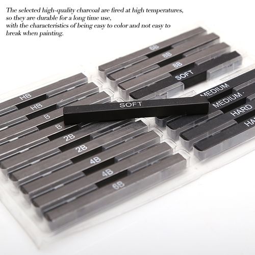 Shop Generic 18 Pcs Set Premium Compressed Charcoal Sticks Graphite ...
