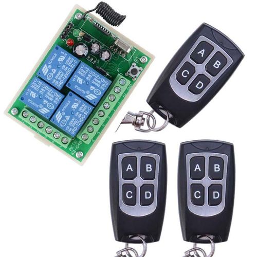 Shop Generic 433MHz DC 12V 4CH Wireless RF Remote Control Switch ...