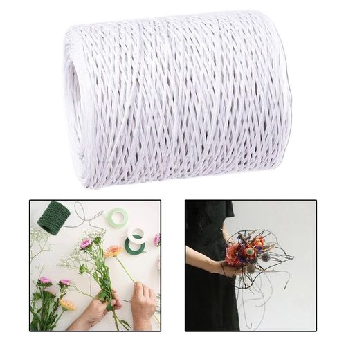 Shop Generic Floral Bind Wine Wrap Flower Wire Vine Stem For Bouquets Wreath White Online ...