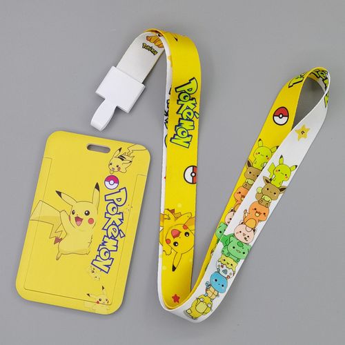 Shop Generic Pokemon Pikachu PVC Card Cover kids Campus Card Hanging ...