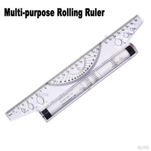 Shop Generic 30cm Multi-purpose Angle Parallel Scroll Rolling Ruler Art ...