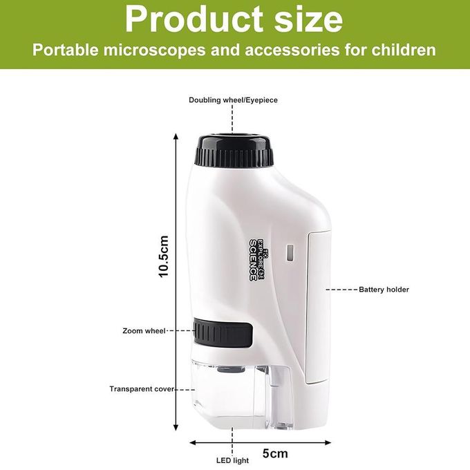 Shop STY Portable Optical Microscope 60X - 120X Miniature Microscope ...