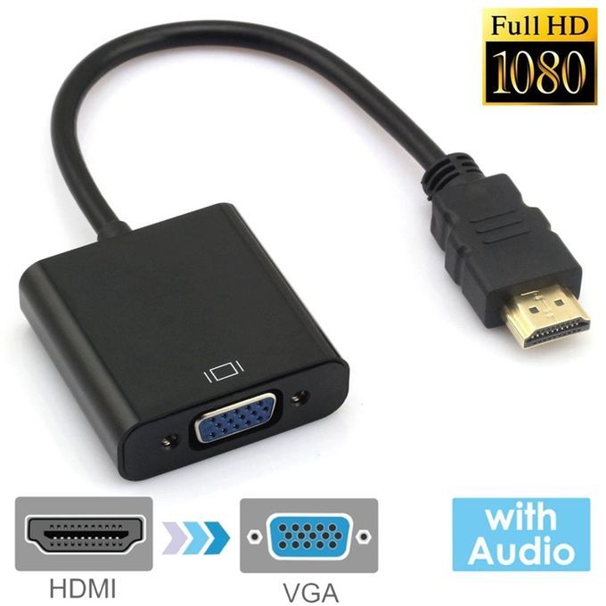 Shop Generic 24cm Full HD 1080P HDMI To VGA + Audio Output Cable For ...