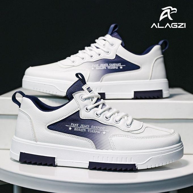 Shop ALagzi 2025 Versatile White Sneakers for Students - Breathable and ...