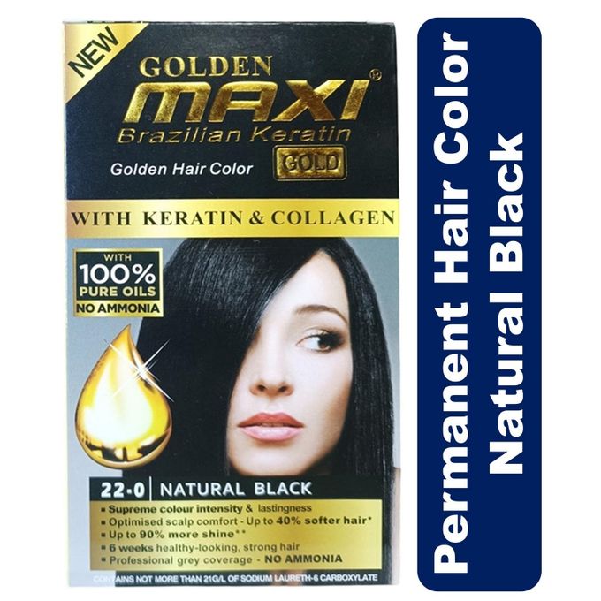 Shop Maxi Permanent Hair Color Natural Black - 80 ml Online | Jumia Ghana