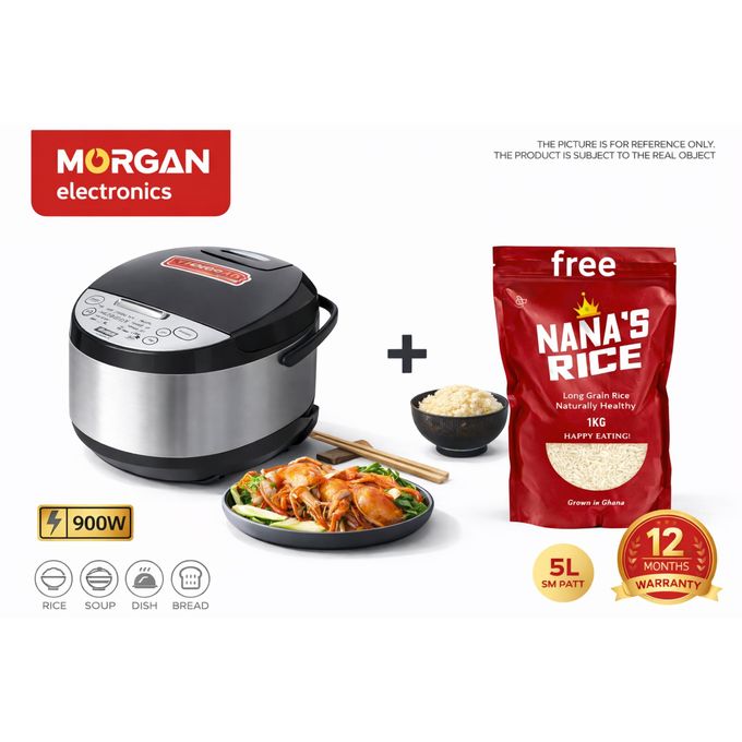 Shop Morgan Digital Electric Rice Cooker 900W + FREE 1KG Nana’s Rice ...