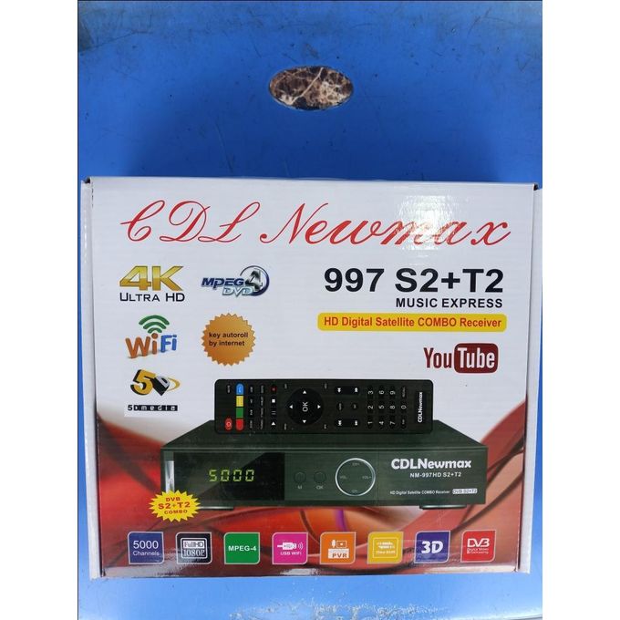 Shop Generic CDL Newmax HD Satellite Combo Receiver(Black) Online ...