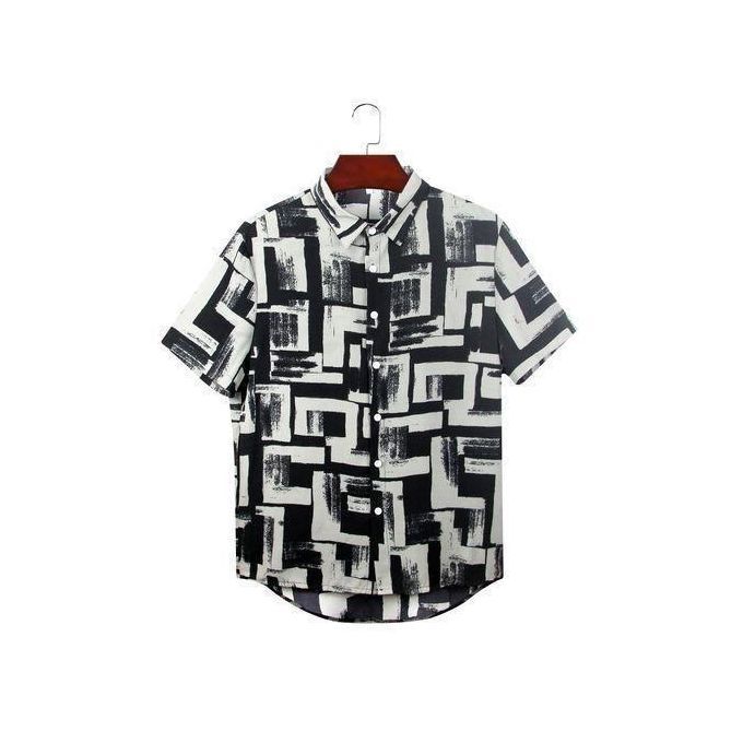 Shop Berrykey Men's Print Short Sleeve Shirt – Black