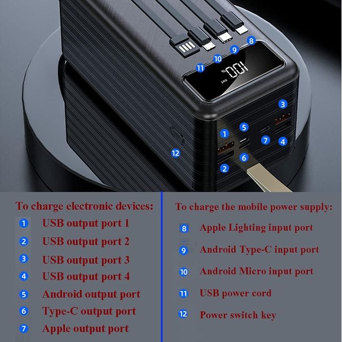 Shop Generic Power Bank Outdoor Large Capacity Power Bank/60000Mah ...