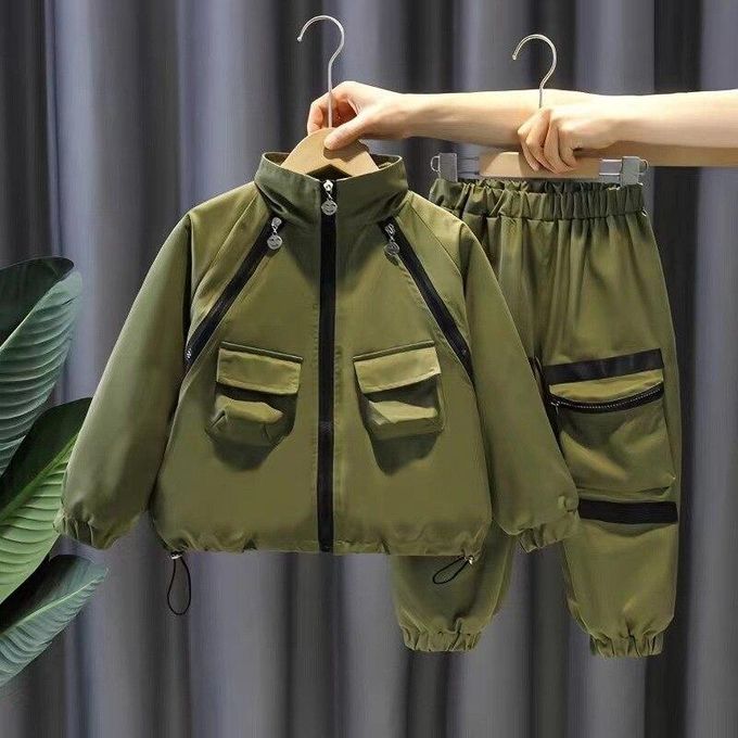 Shop Fashion 1 10year old color matching children's suit 2024 children ...