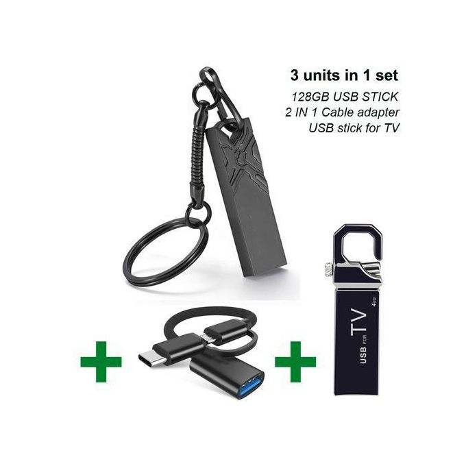Shop GUEETON 128GB usb Flash Drive metal hook plug 4GB USB memory and 3 ...