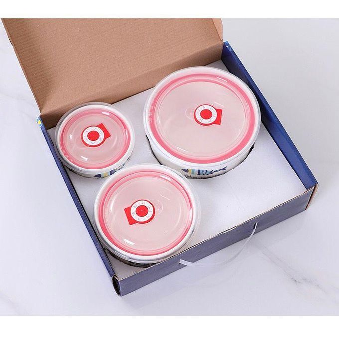 Shop Generic 3Pieces Set Ceramic Bowls with Covers in a gift box ...