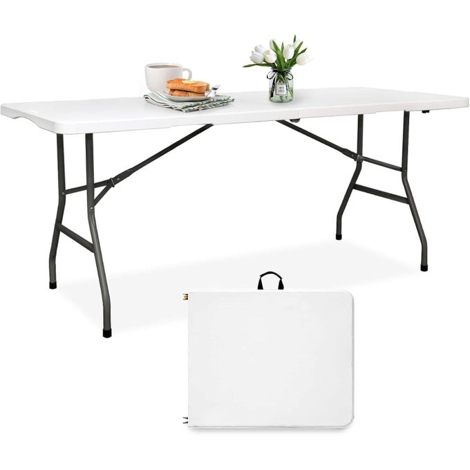 Shop White Label 6FT Folding 8 Seater Table -White Online | Jumia Ghana