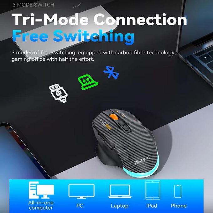 Shop JOMAA Rechargeable Wireless Mouse DPI Adjustable Ergonomic Gaming ...