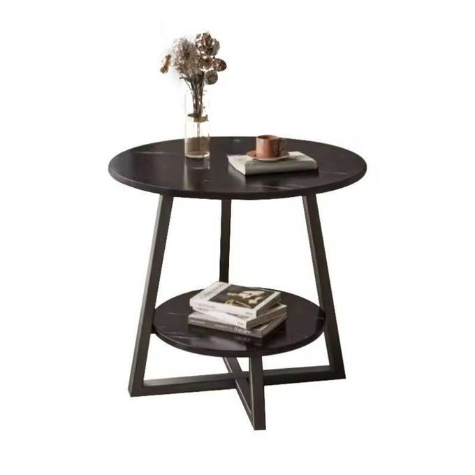 Shop Other 2 Tier 40cm Faux Marble Side Table- Black Online | Jumia Ghana