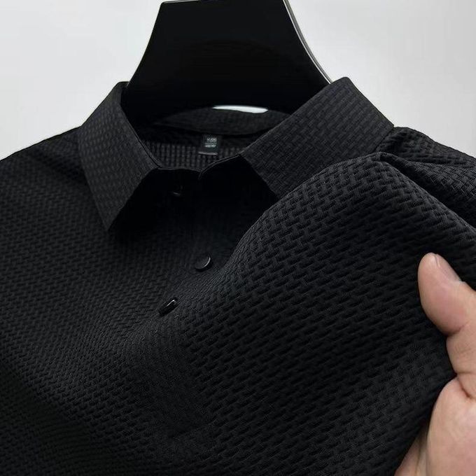 Shop CALLIARA Men's Ice Silk Polo Shirt - Breathable Mesh