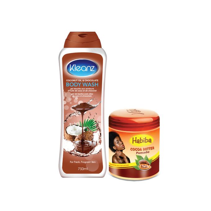 Shop Ghandour Cosmetics Kleanz Chocolate Body Wash 750ml & Habiba Cocoa ...