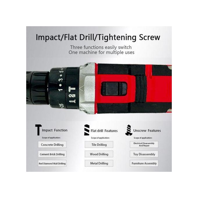 Shop Generic For 21V Battery Impact Brushless Cordless Electric Impact ...