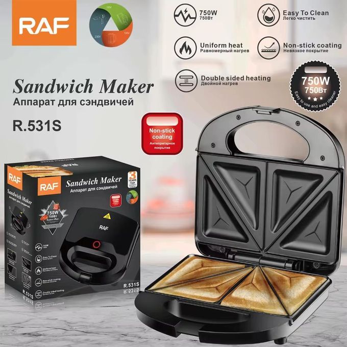 Shop RAF Sandwich maker 2 slices-black Online | Jumia Ghana